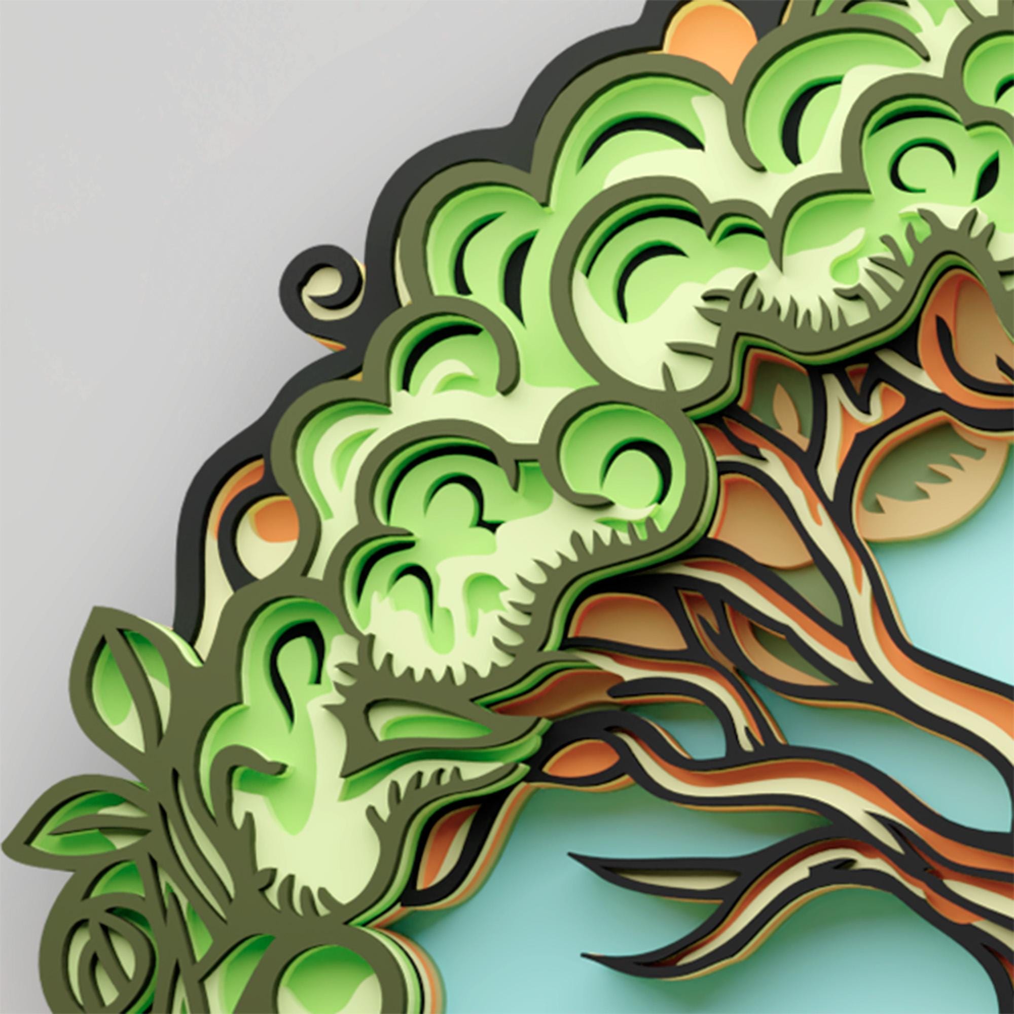 Tree of Life Multilayer SVG | 3D Layered Family Mandala Laser Cut ...