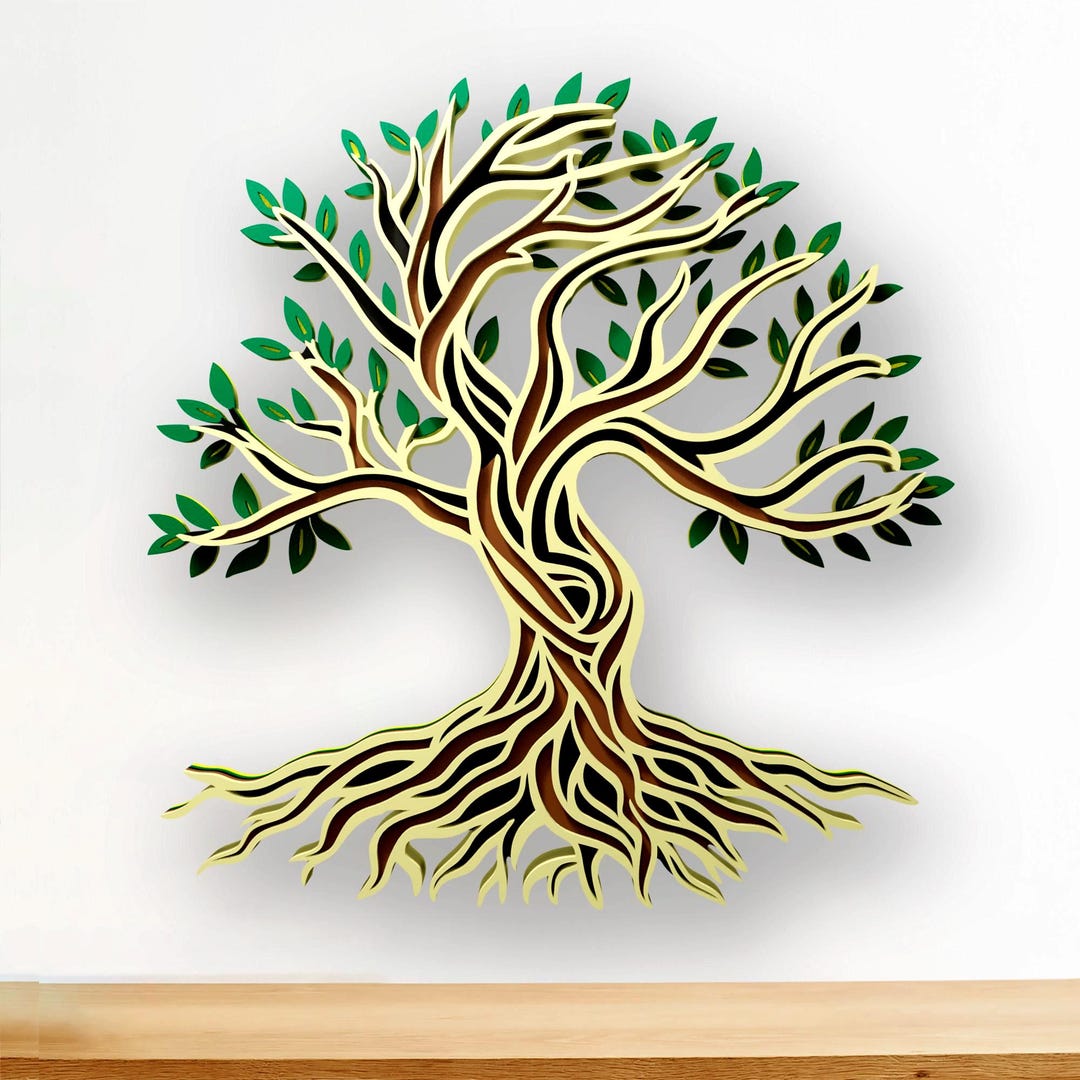 Tree of Life Multilayer SVG, Mandala Laser Cut File, 3D Layered Plywood ...