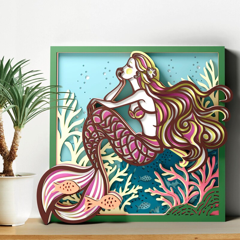 Laser Cut Layer Mermaid - Etsy