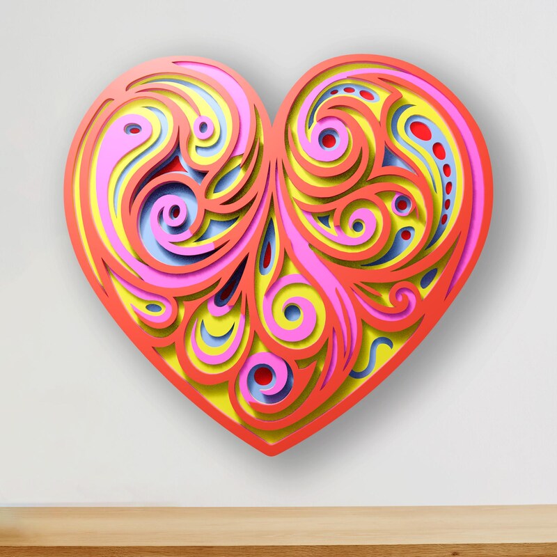 Heart Mandala Svg - Etsy