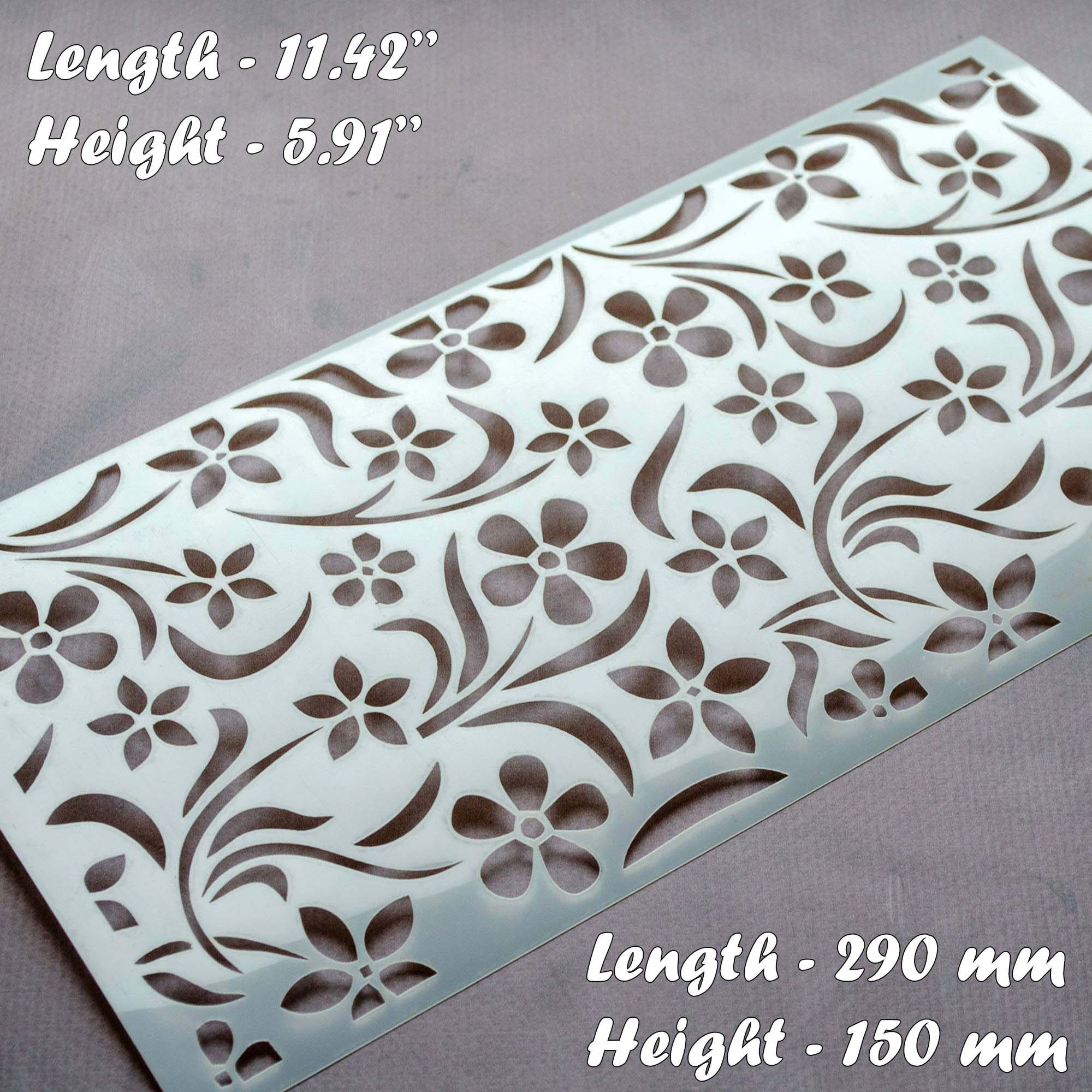 Cake Stencil Floral Motive-1 SVG Files for Cricut Projects, Pattern for ...