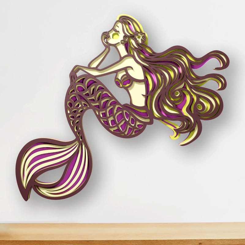 Mermaid Party 3d - Etsy