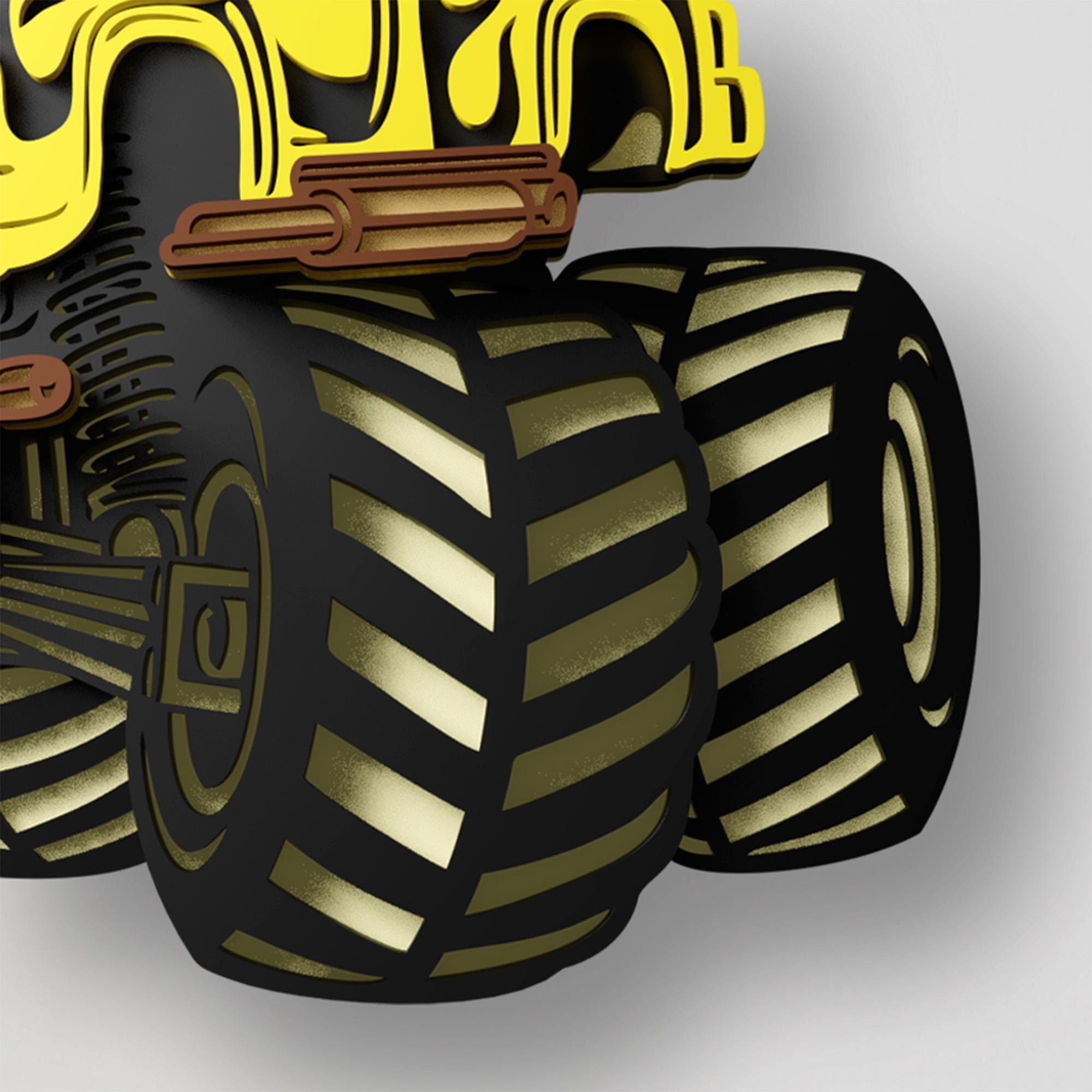 Monster Truck Multilayer SVG, Laser Cut File, 3D Layer Construction ...