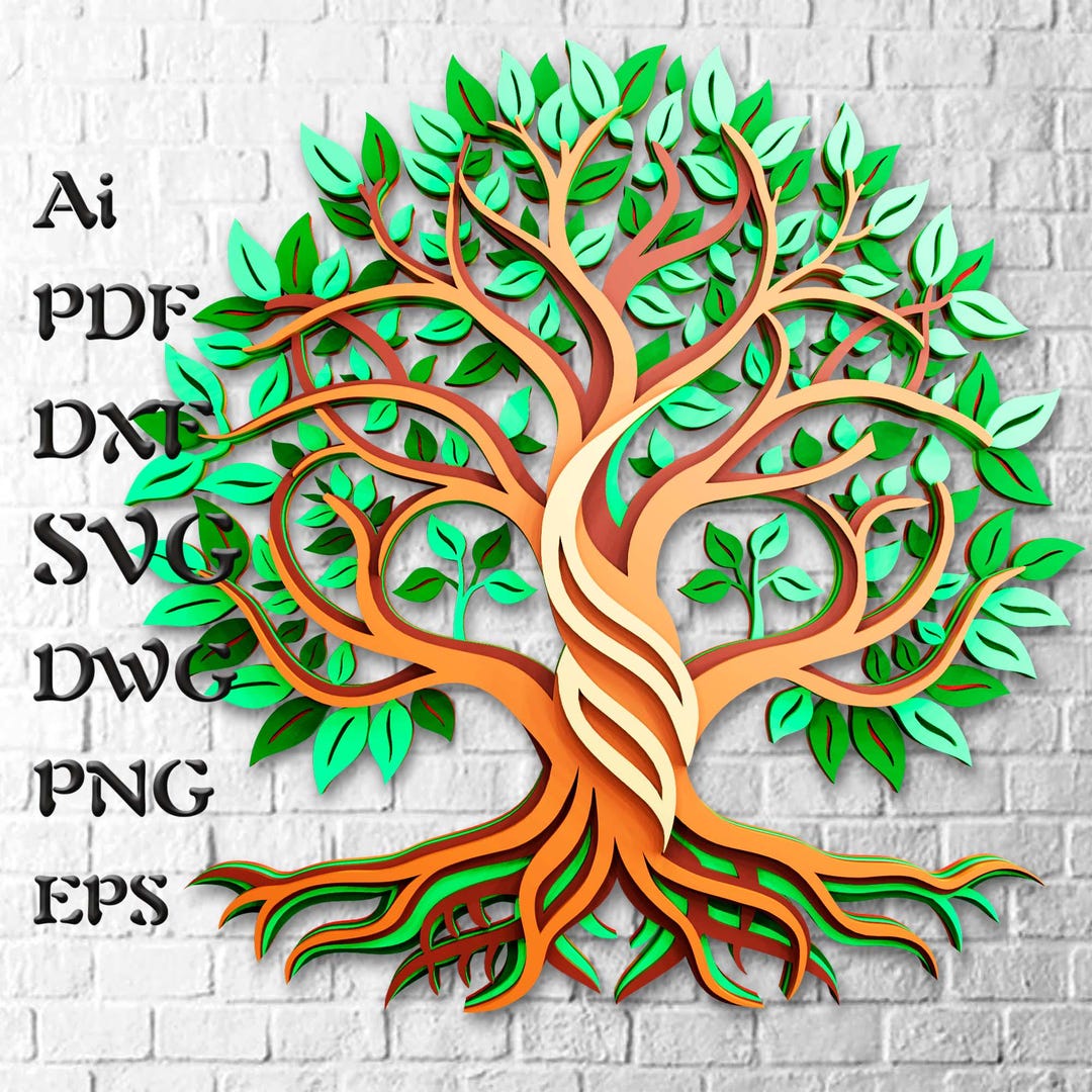 Tree of Life Multilayer SVG Files for Cricut, Mandala Svg File for ...