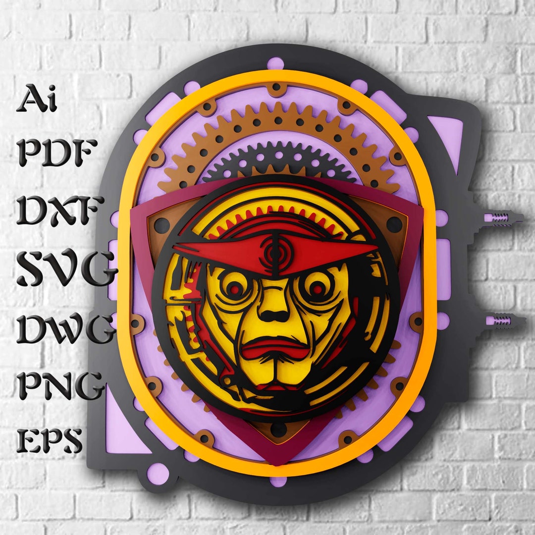 Angry Engine Multilayer SVG Files for Cricut, Mechanic 3d Decor Laser ...