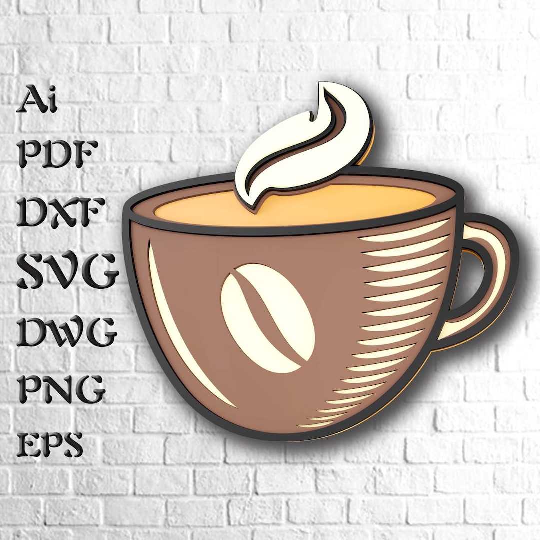 Coffee Mug Multilayer SVG Files for Cricut Projects, Mandala SVG for ...