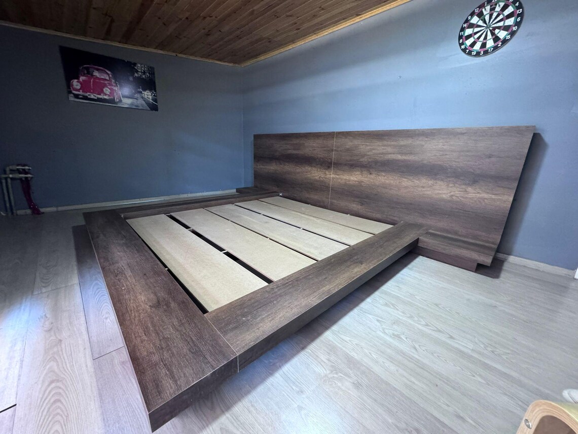 Bed Frame , Bedroom Furniture, Twin Platform Bed , Bedstead , Wooden ...