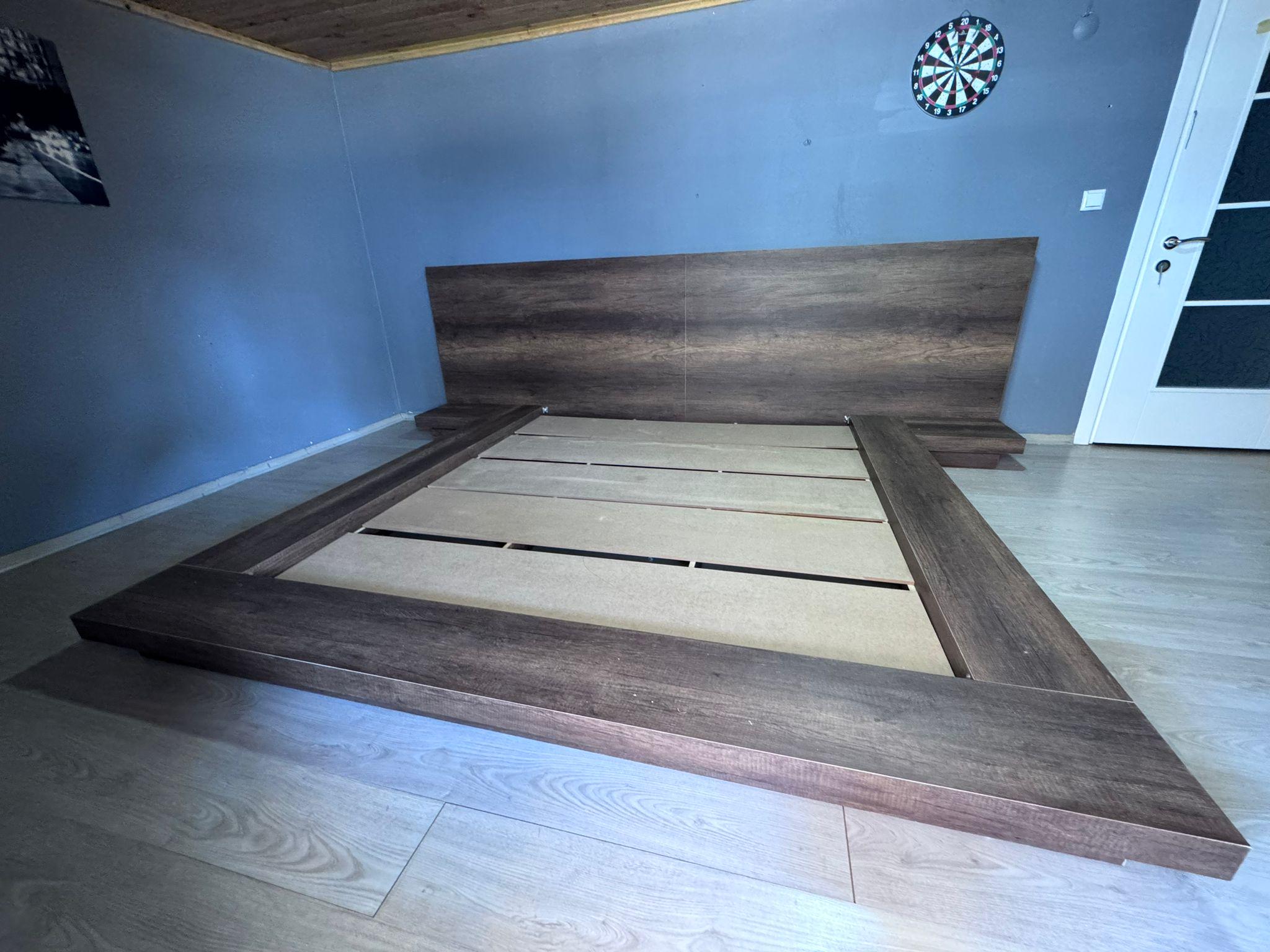 Bed Frame , Bedroom Furniture, Twin Platform Bed , Bedstead , Wooden ...