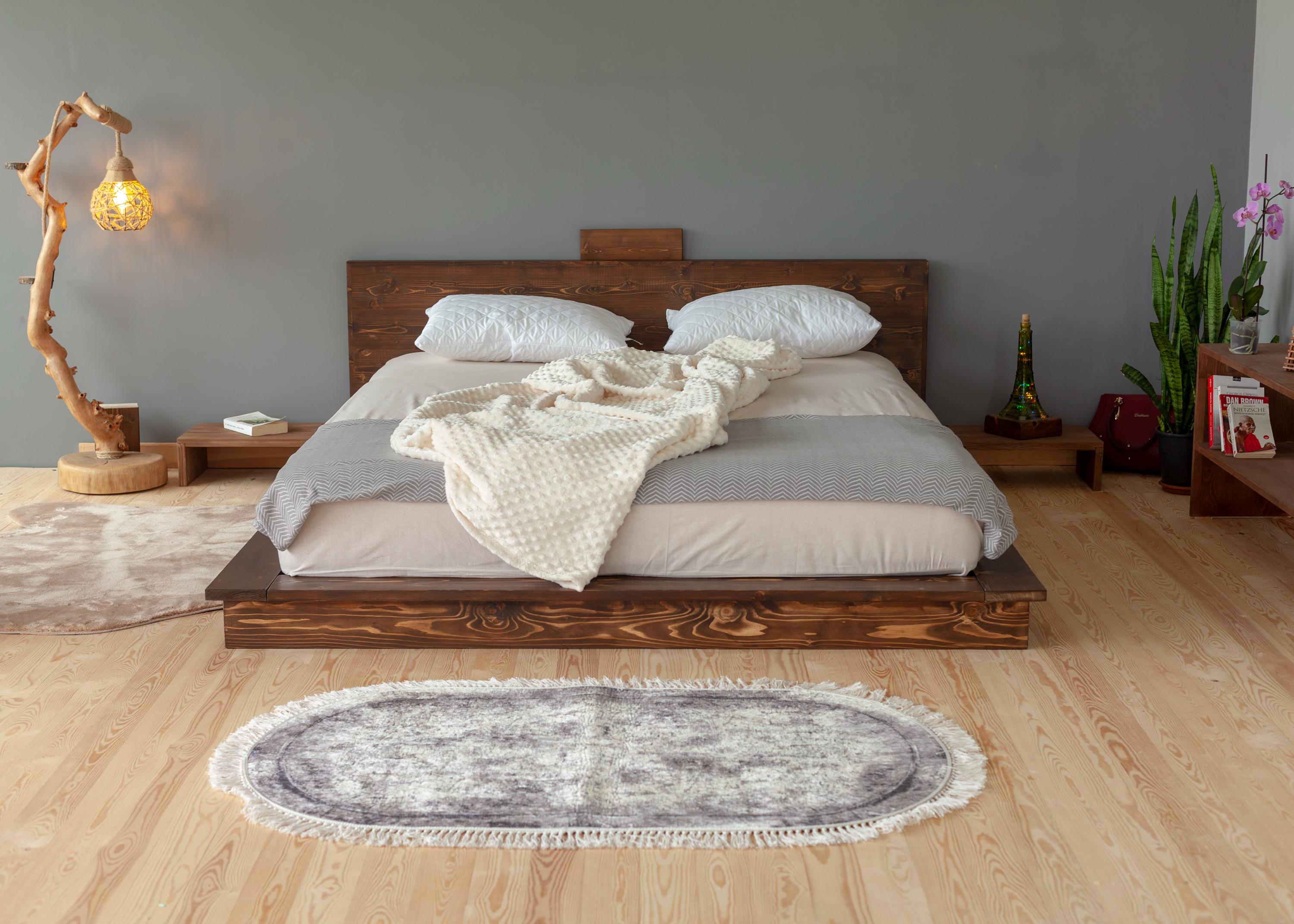 Japanese Style Wooden Bed Frame - Etsy