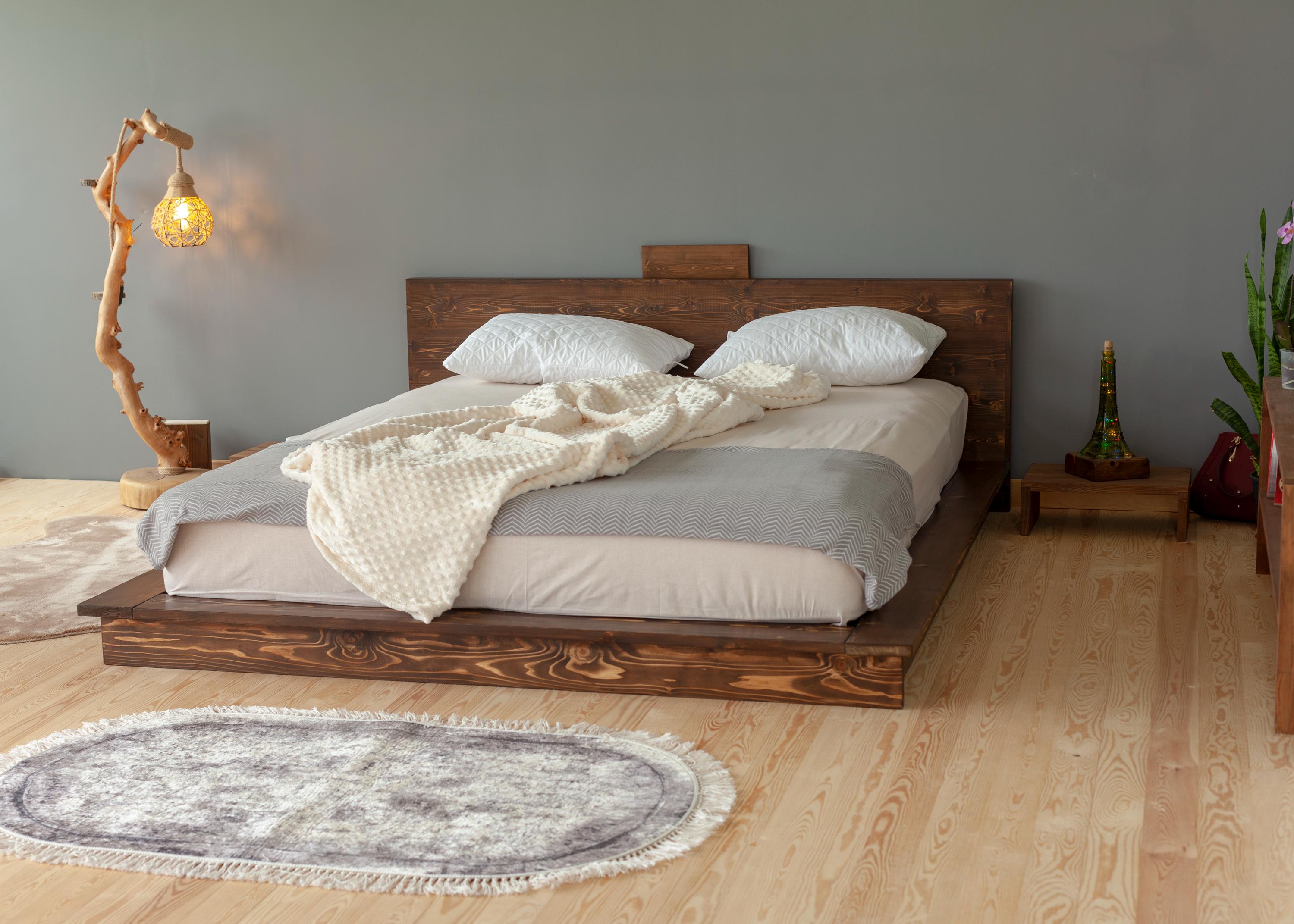 Japanese Style Wooden Bed Frame - Etsy