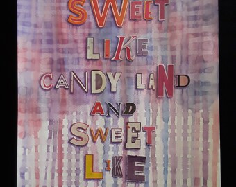 Candy Land Poster, Fantasy World Art, Sweet Paradise Print, Magical ...