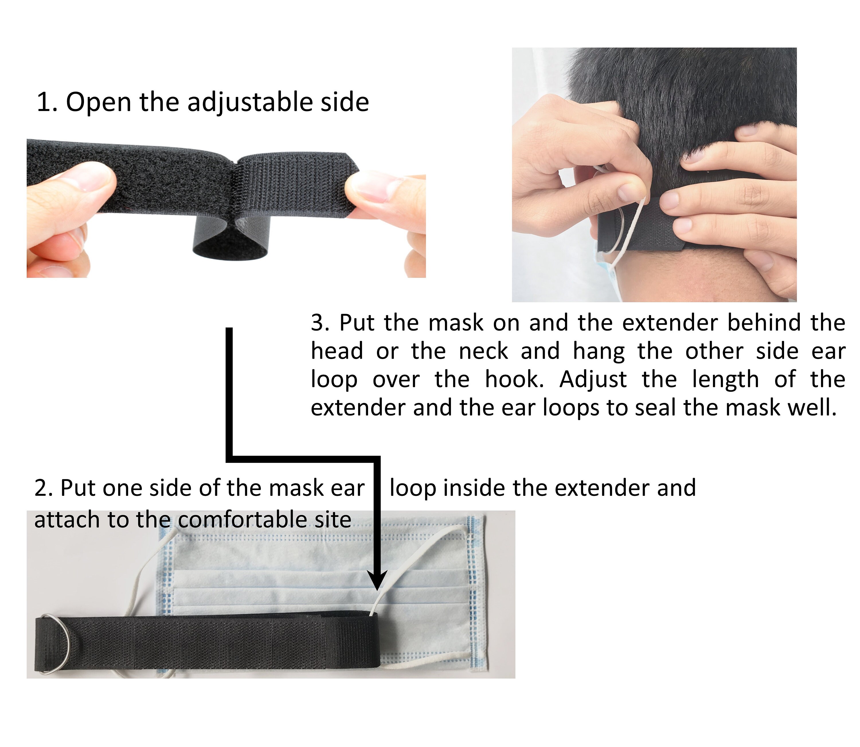 Mask Extender Made in US Adjustable Ear Saver Comfortable Leather Mask ...