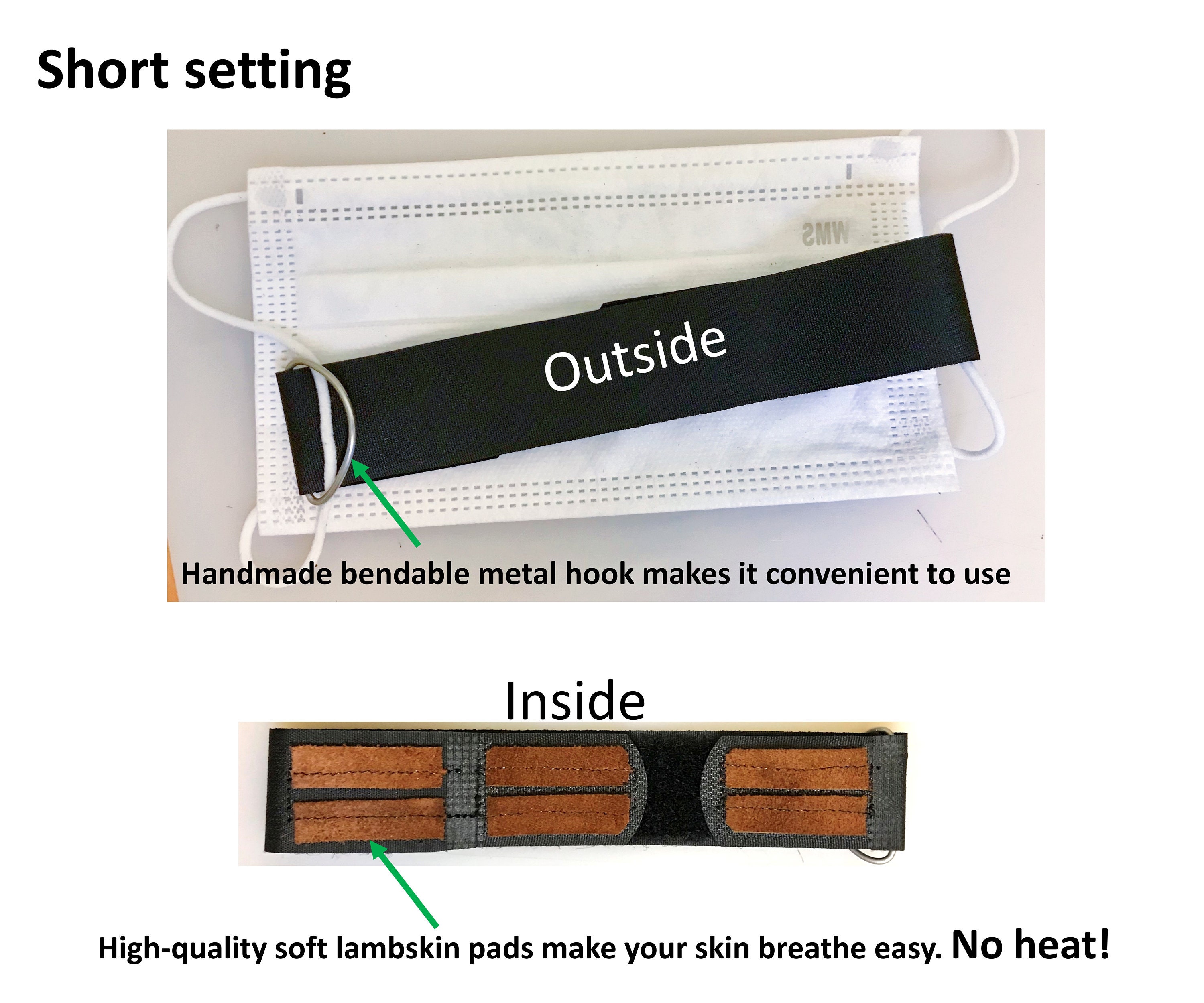 Mask Extender Made in US Adjustable Ear Saver Comfortable Leather Mask ...