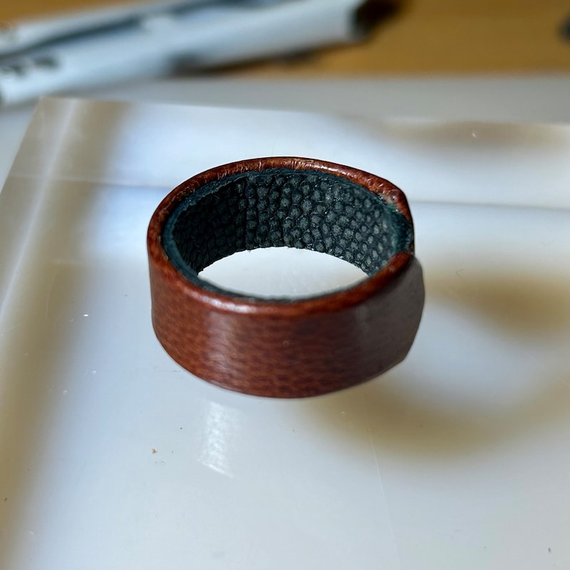 Leather Ring - Etsy