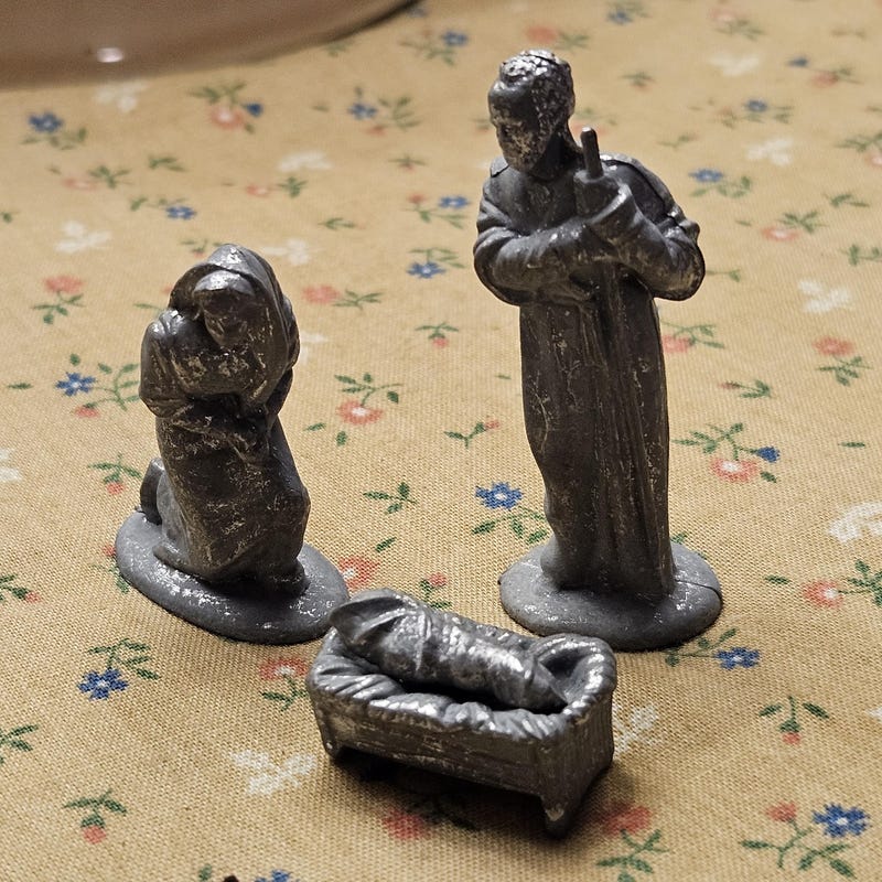 Pewter Nativity Set - Etsy