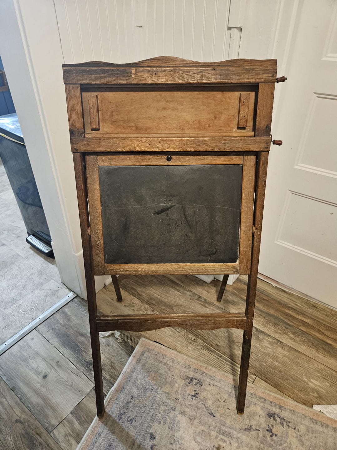 Antique Oak Folding Childs Chalkboard Easel - Etsy