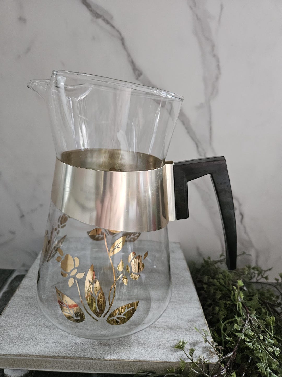 MCM Gold Embossed Coffee Carafe Designed by David Douglas - Etsy
