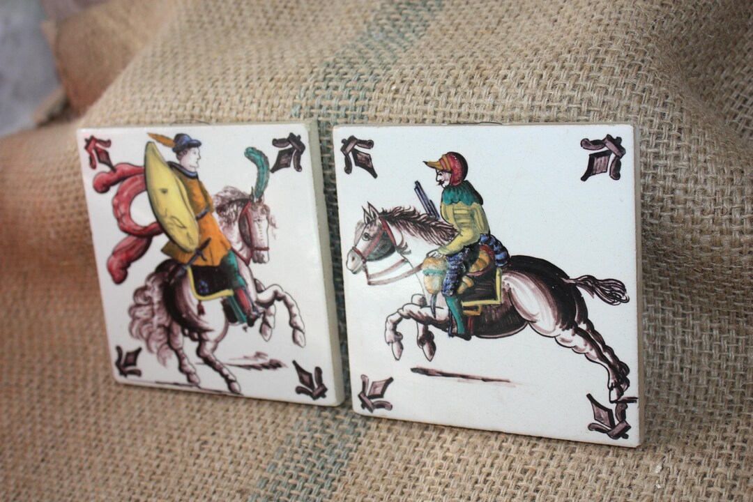 RARE Soldiers on Horses Tiles Made in Holland - Etsy