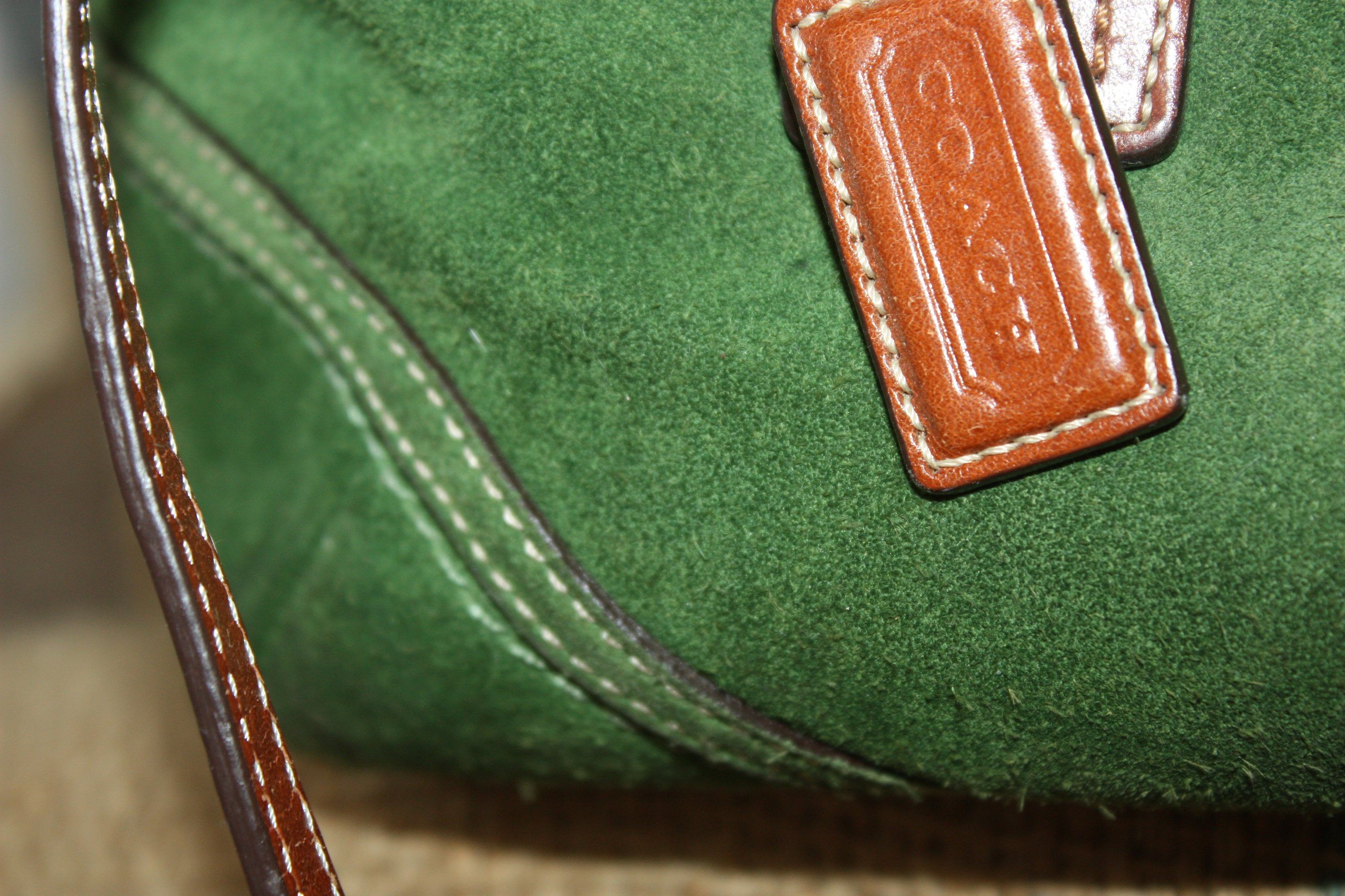 Vintage Green Suede COACH Shoulder/hand Bag - Etsy