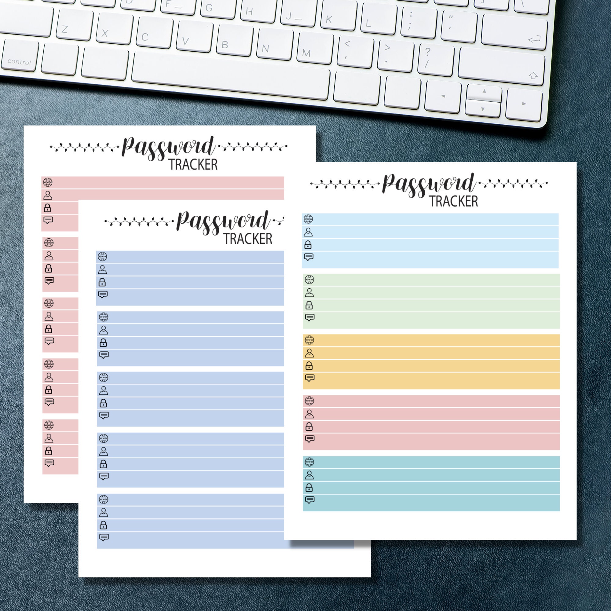Password Tracker, Letter Sized, Digital Download, Print at Home - Etsy