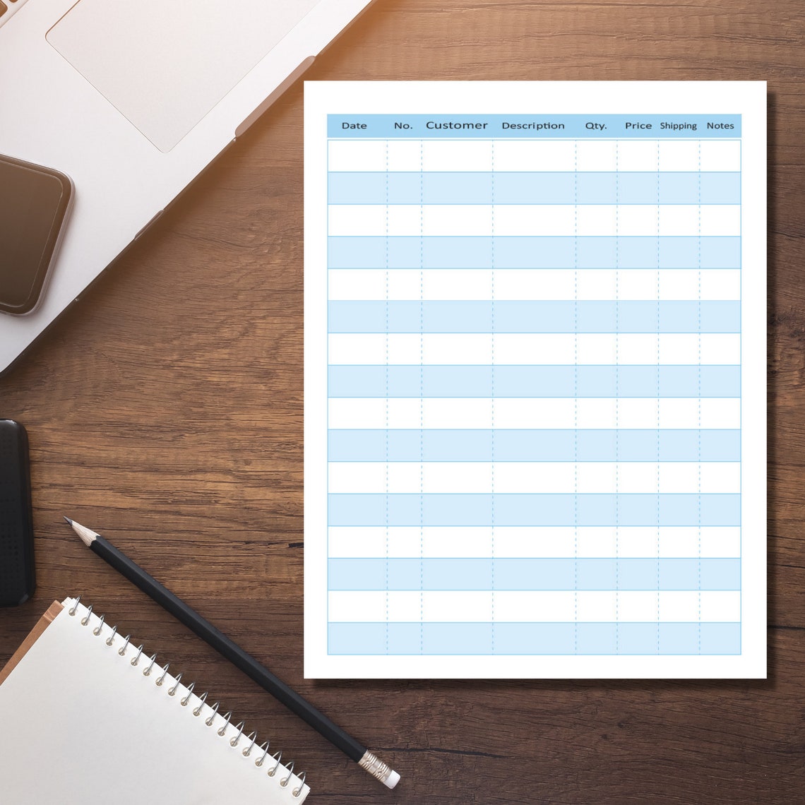 Sales Order Log Book, Letter Sized, 3 Colors, Digital Download, Print ...