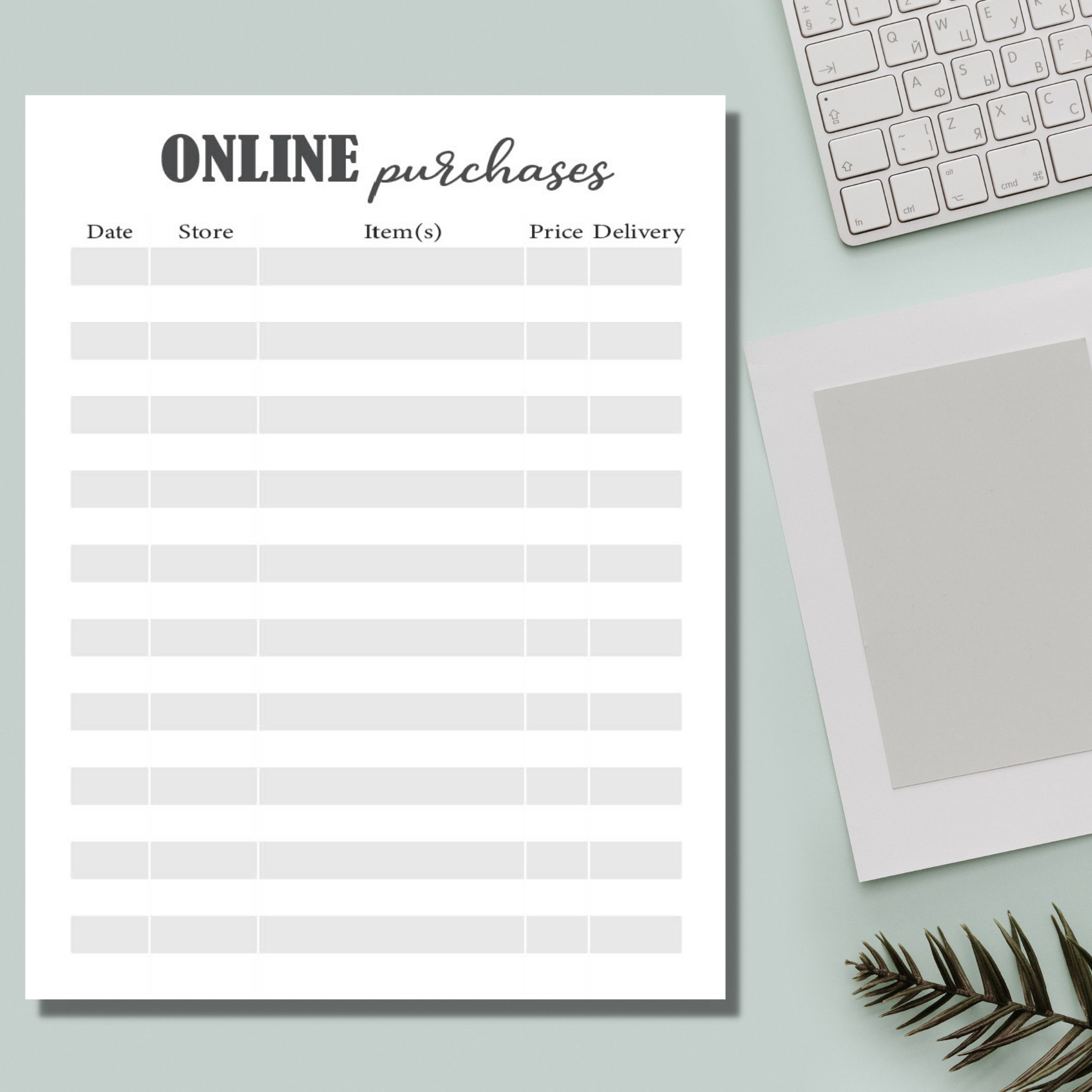 Online Sale Form, Letter Sized, 3 Colors, Digital Download, Print at ...