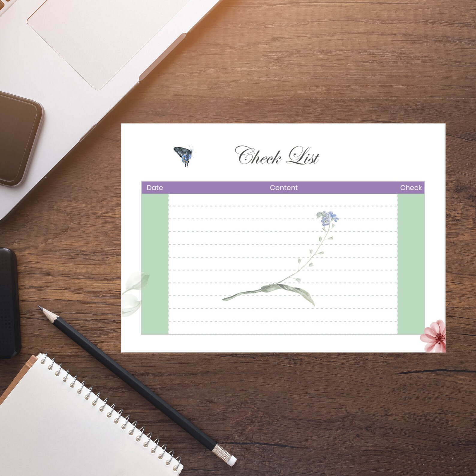 Check List Letter Sized Digital Download PDF Print at Home - Etsy