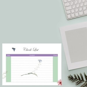 Check List Letter Sized Digital Download PDF Print At Home | Etsy