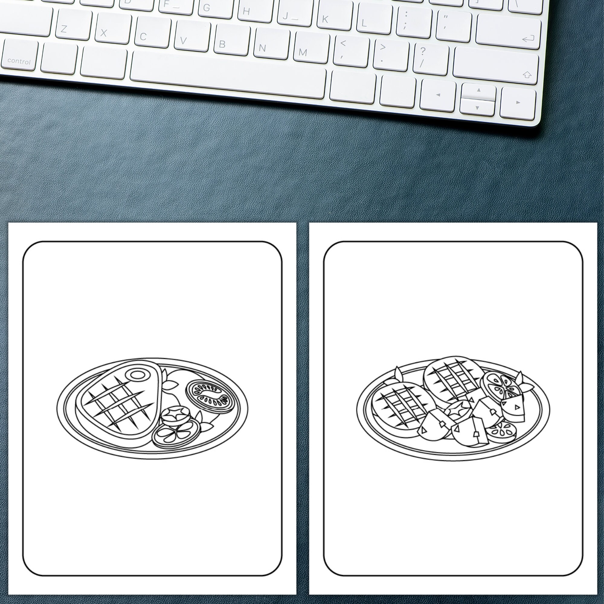 Food & Drink Coloring Pages 20 Page Adult Coloring Book - Etsy