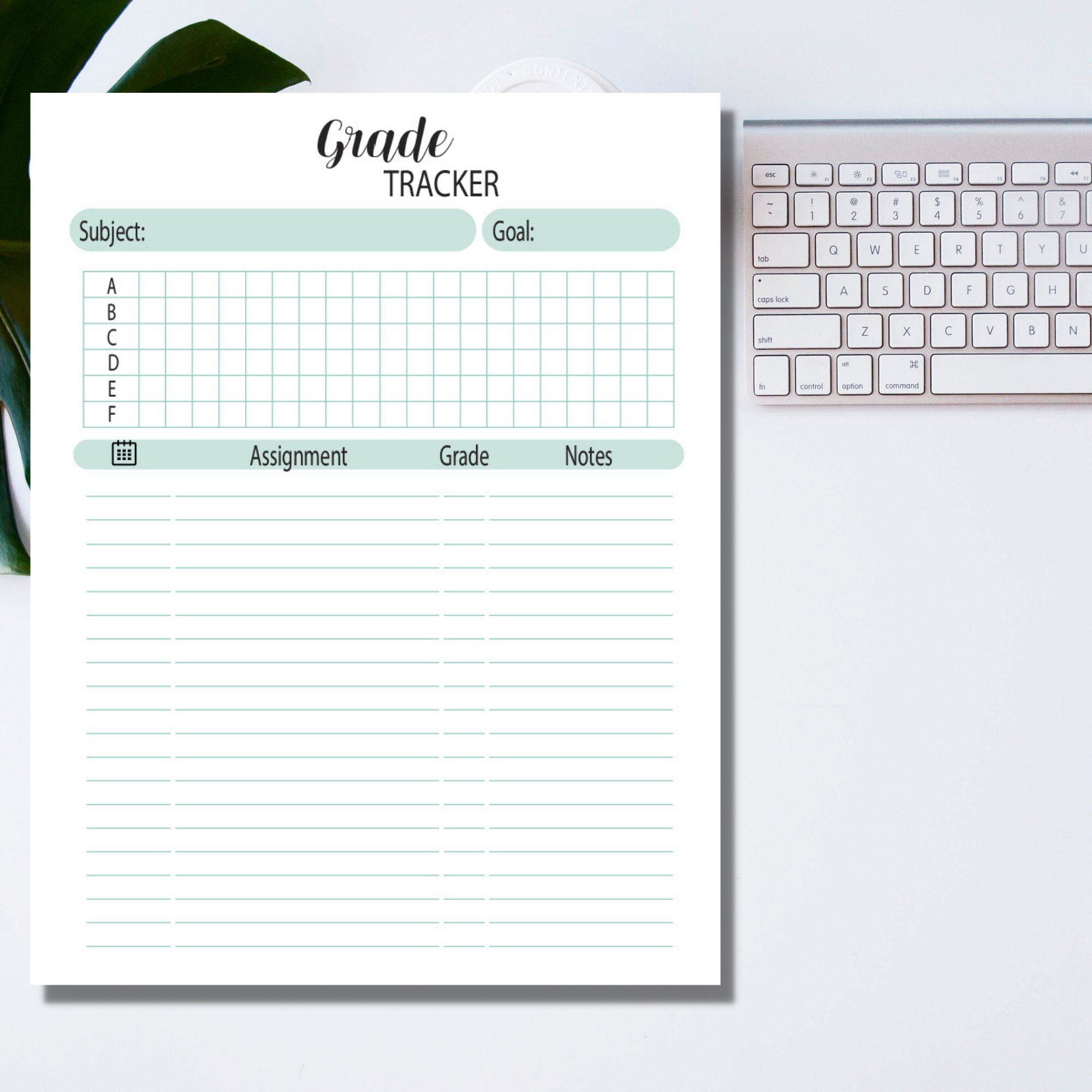 Student Grade Tracker Letter Sized Teaching Materials 6 - Etsy