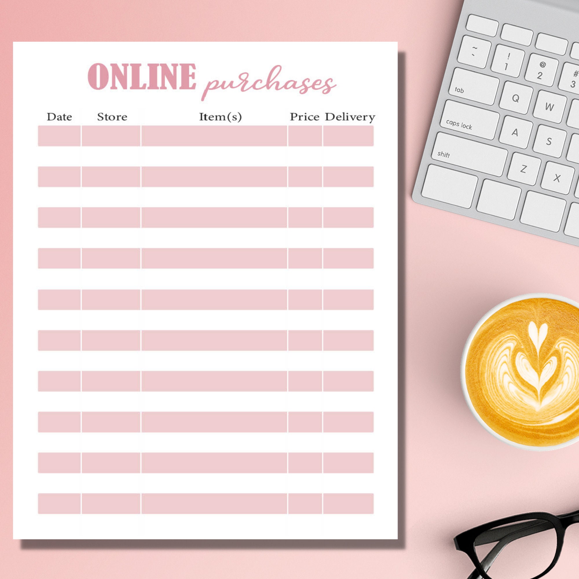 Online Sale Form, Letter Sized, 3 Colors, Digital Download, Print at ...