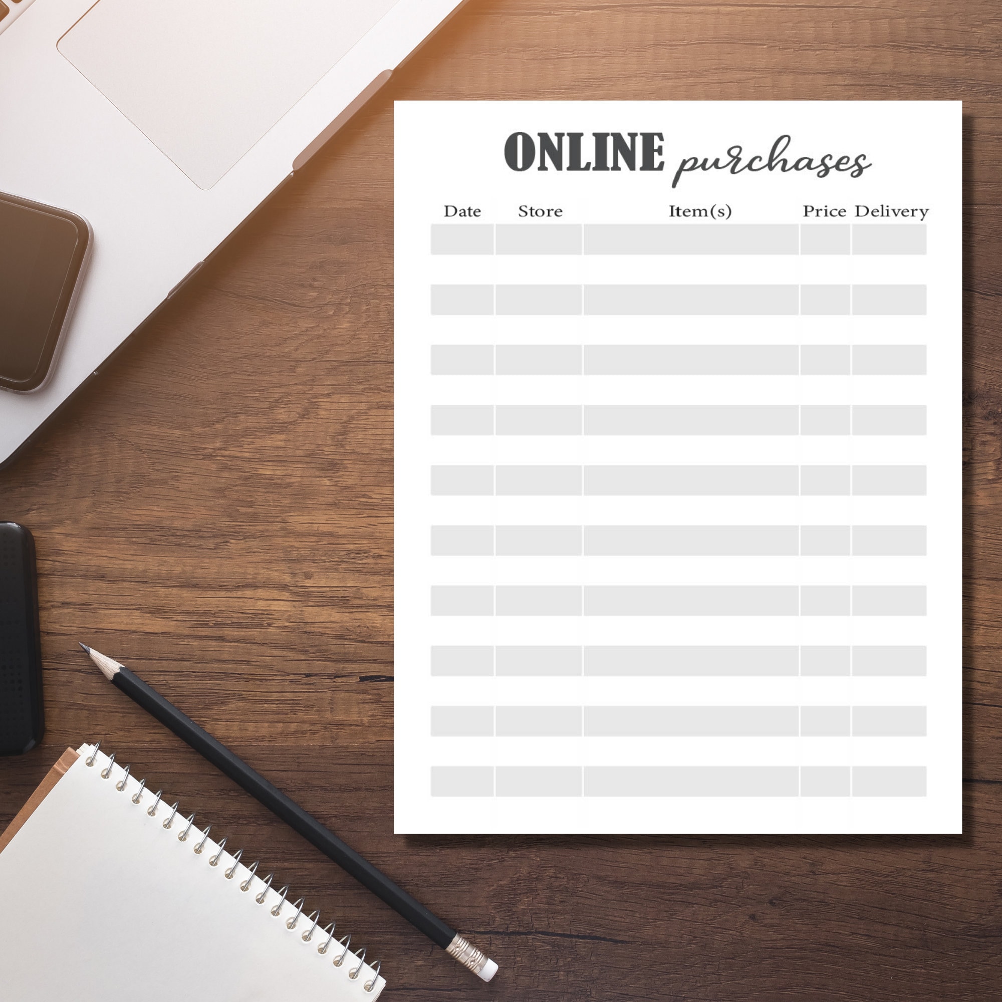 Online Sale Form, Letter Sized, 3 Colors, Digital Download, Print at ...