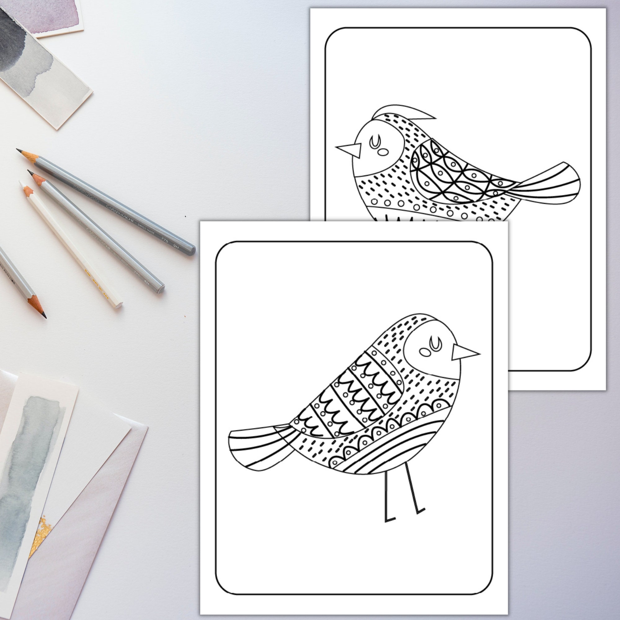 Bird Coloring Book Part 2, Bird Coloring Pages, 20 Page Coloring Book ...