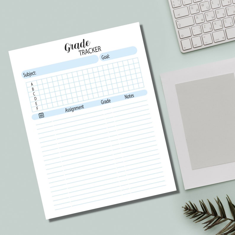 Student Grade Tracker, Letter Sized, Teaching Materials, 6 Colors ...