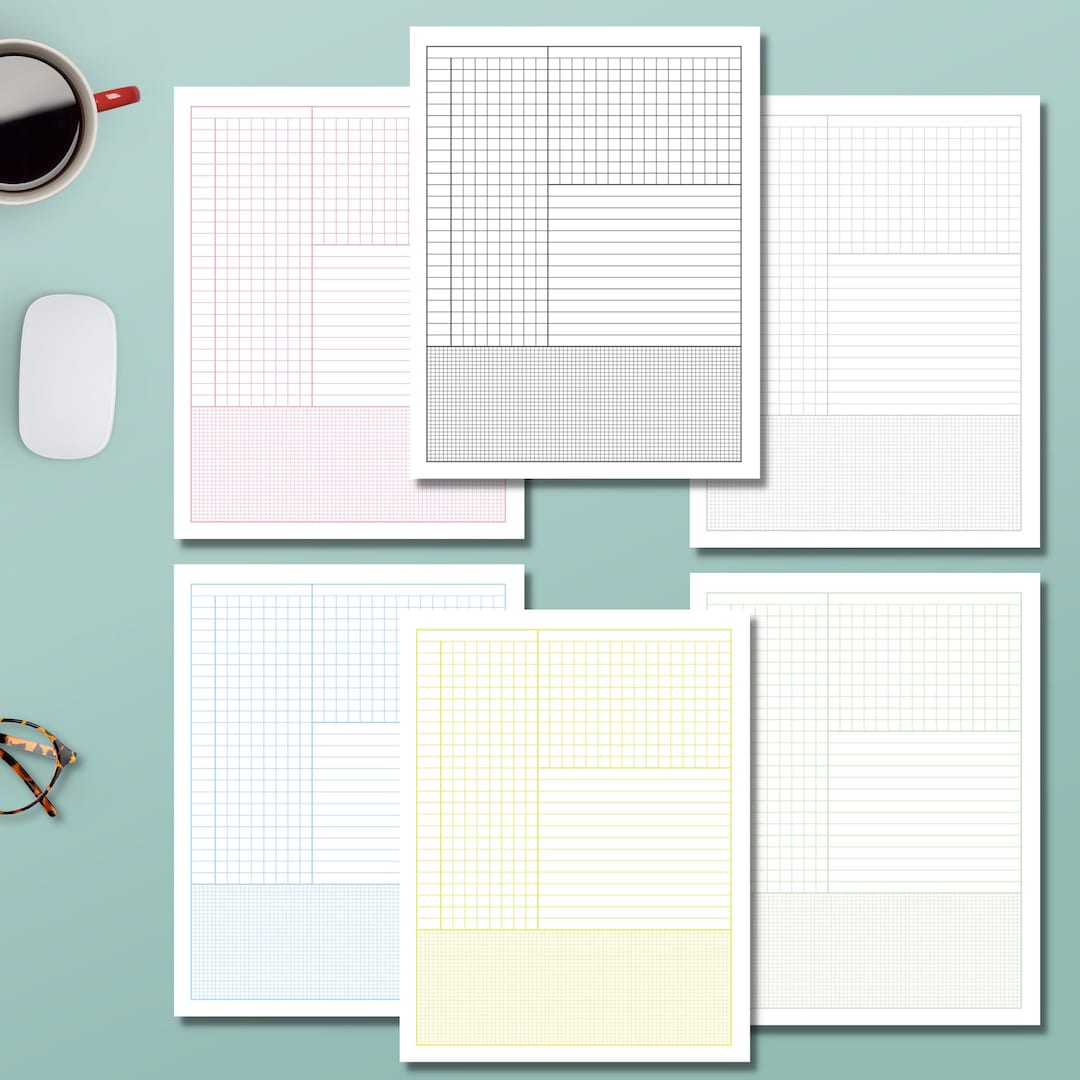 Schedule Grid, to Do List, Letter Sized, 6 Colors, Digital Download ...