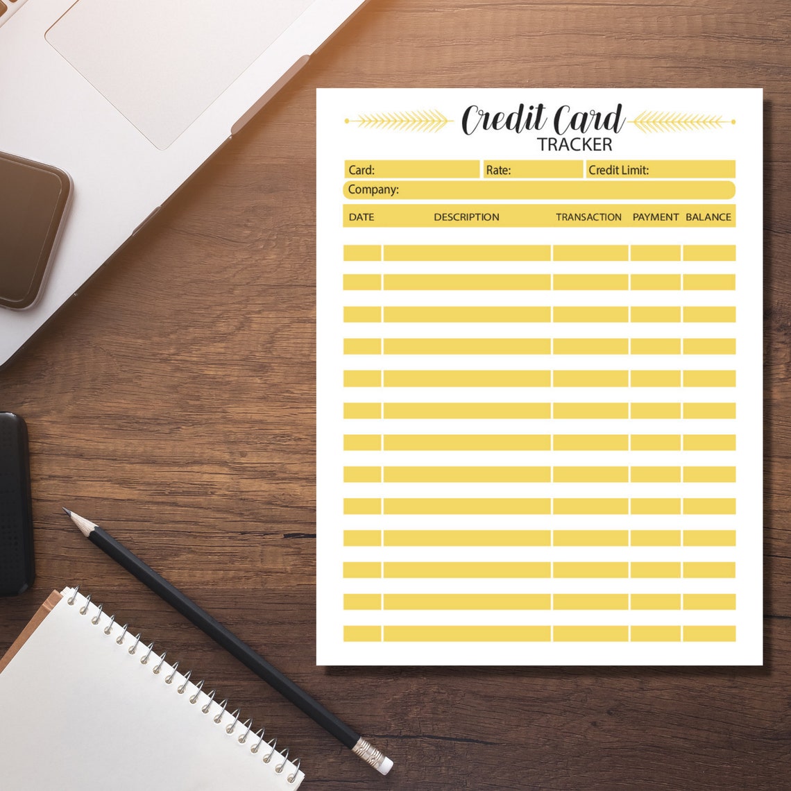 Credit Card Expense Tracker Finance Tools Small Business - Etsy