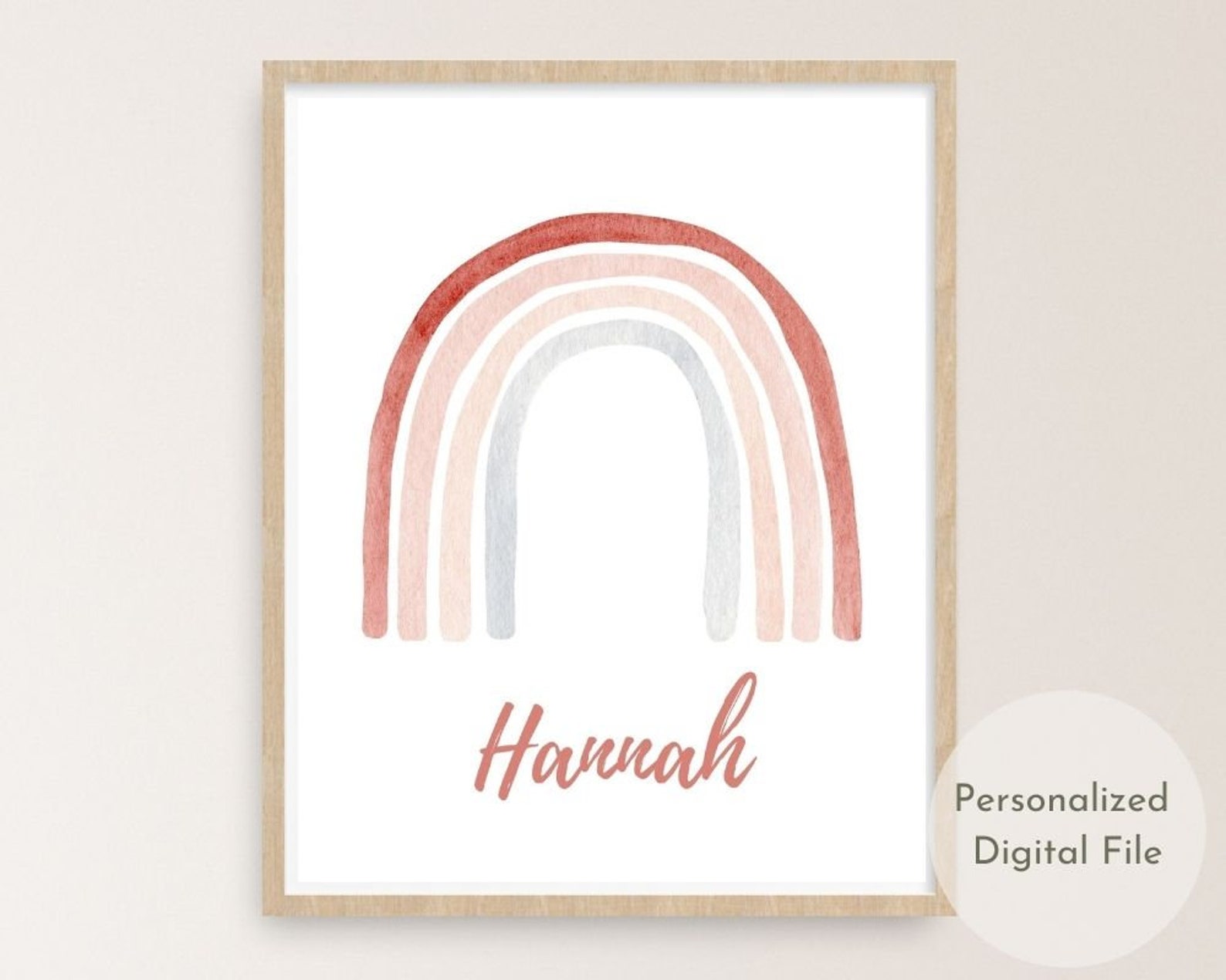 Printable Rainbow Baby Name Boho Rainbow Baby Name Print - Etsy