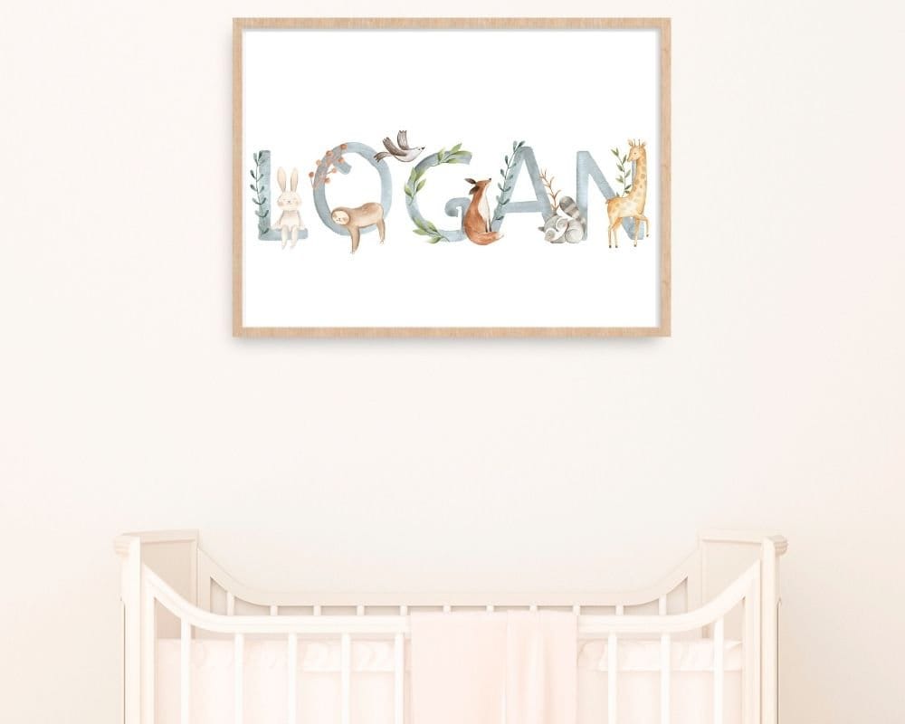 Printable Baby Boy Name Sign Boy Baby Name Sign Personalised - Etsy