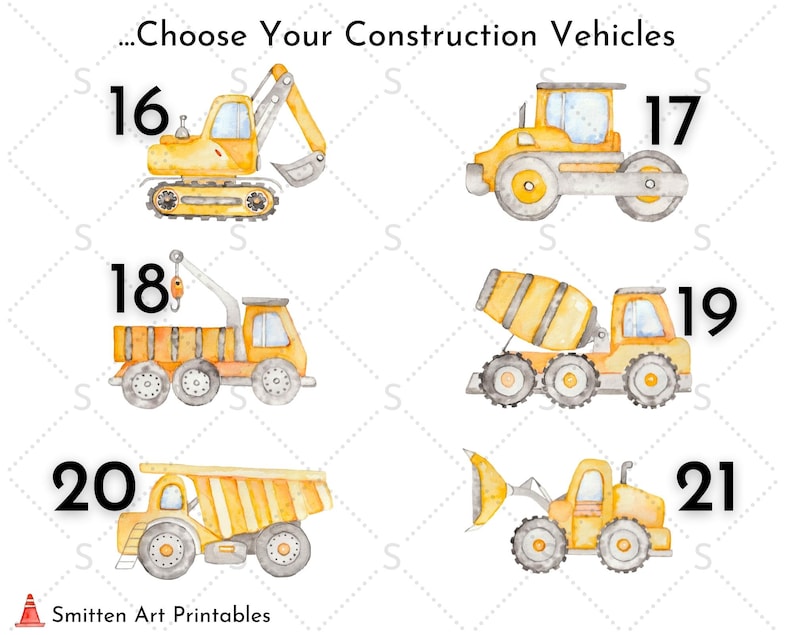 Construction Vehicle Name Sign Personalised Boy Name Sign - Etsy