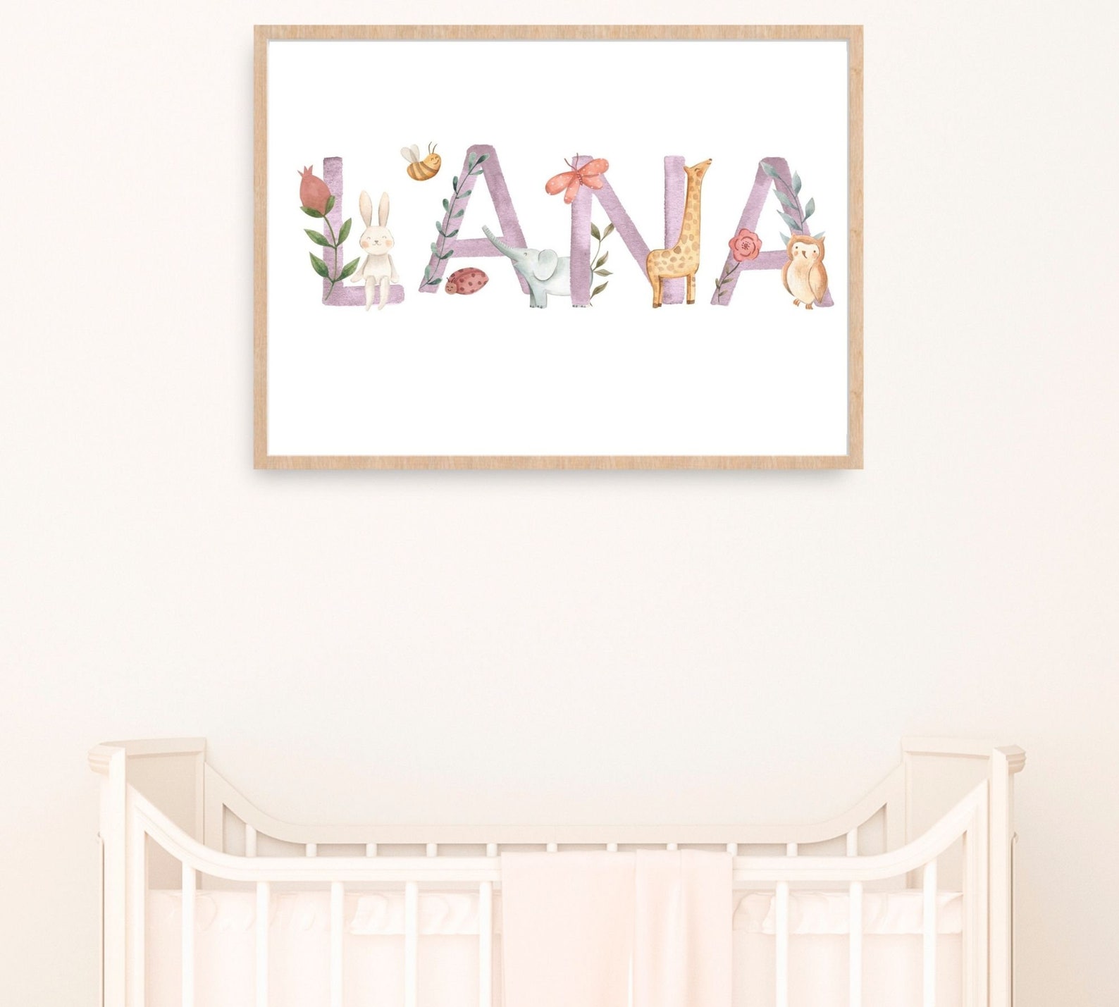 Personalised Baby Girl Name Sign, Girl Baby Name Sign, Personalised ...