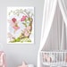 Fairy Garden Wall Art, Fairy Nursery Print, Pink Flower Fairy, Fairy ...