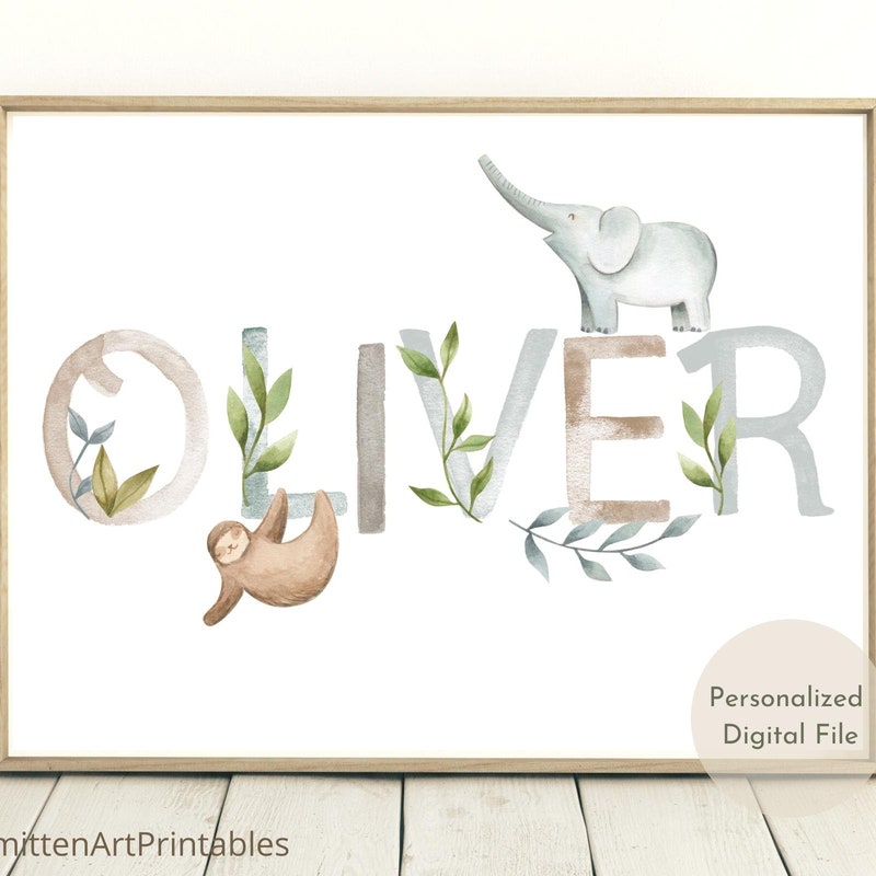 Baby Name Print - Etsy