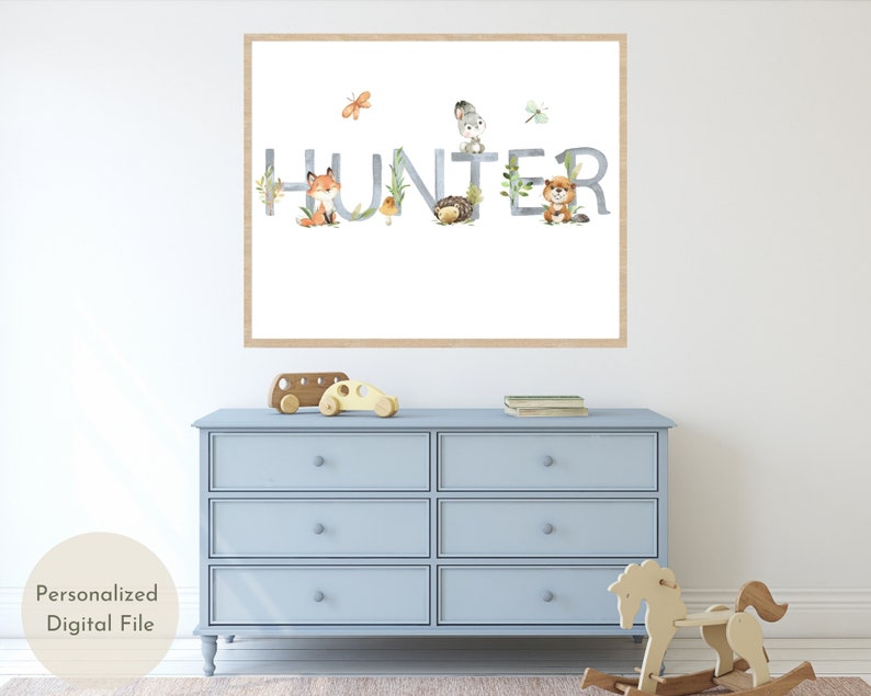 Printable Baby Boy Name Sign Boy Baby Name Sign Personalised - Etsy