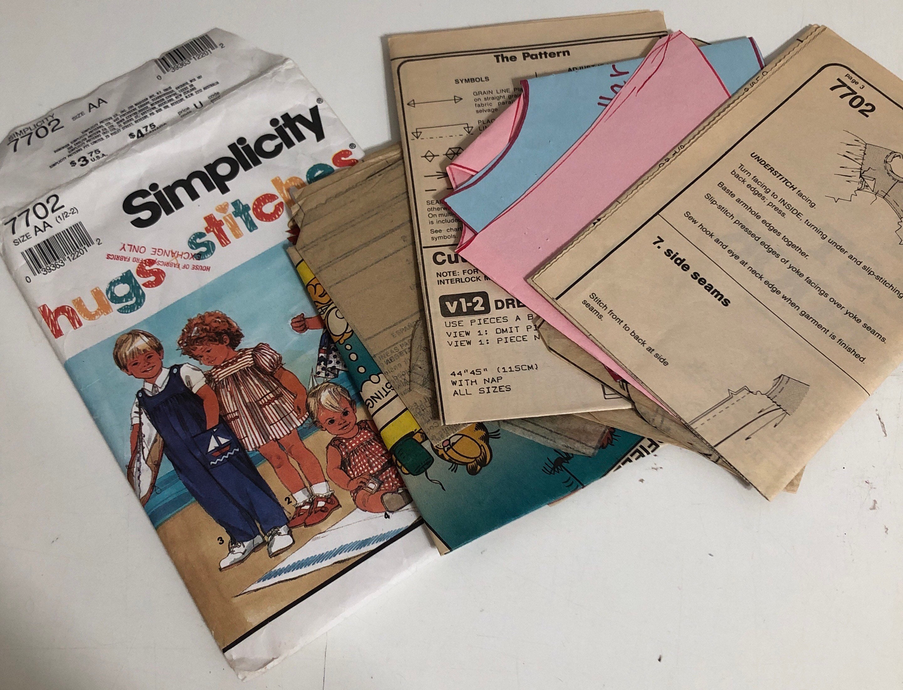 Schnittmuster 7702, Simplicity Vintage Schnittmuster 7702, Kindergröße ...