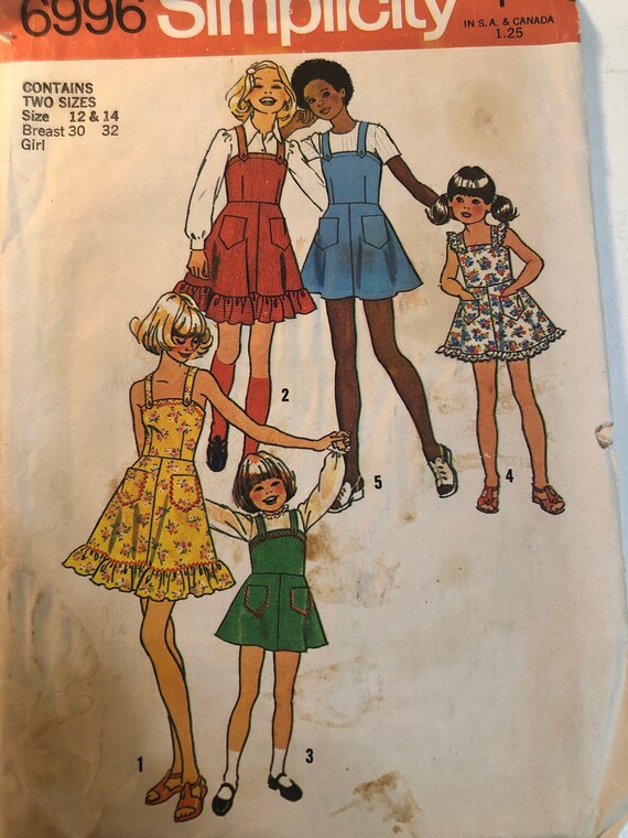 Kits & How To Sewing Simplicity Pattern 6996 etna.com.pe