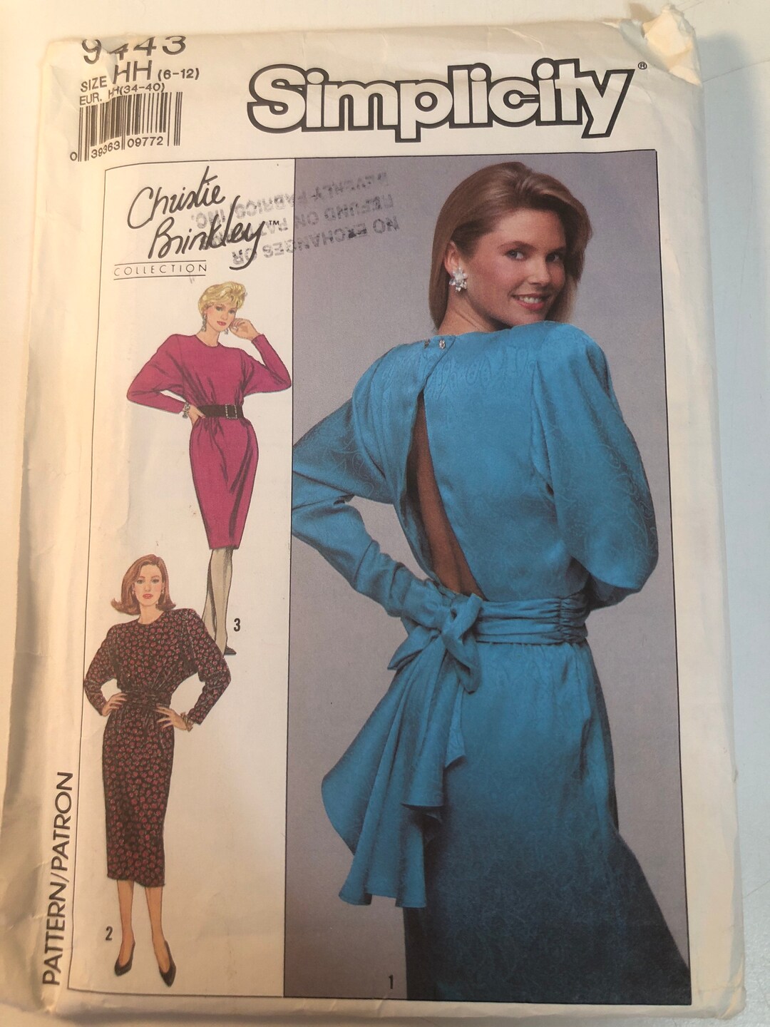 Simplicity Vintage Sewing Pattern, Simplicity Pattern 9443, Size 6-12 ...