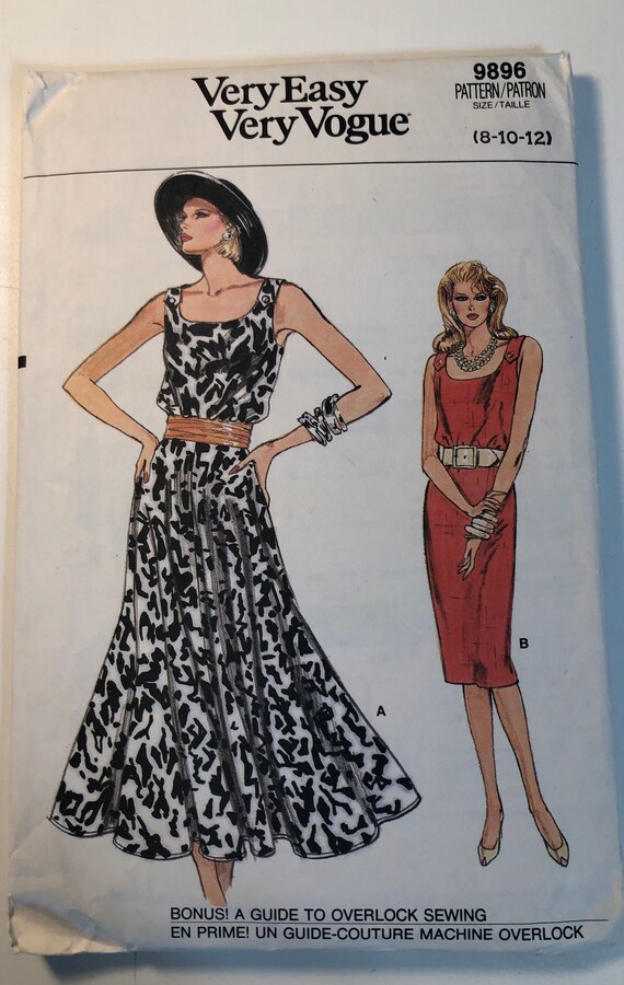 Vintage Sewing Pattern Vogue Pattern 9896size 8-10-12 Very - Etsy
