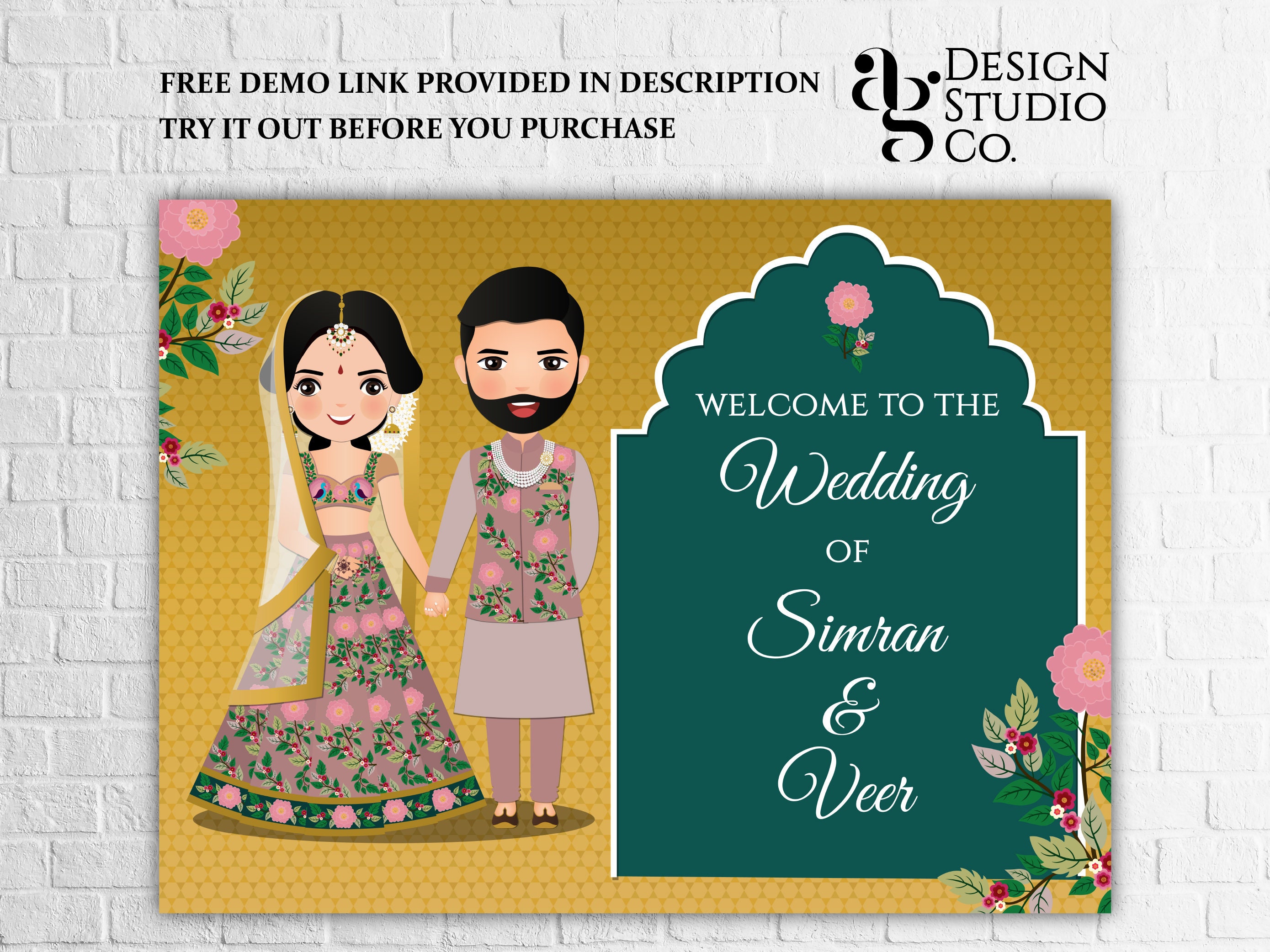 Indian Welcome Signages Hindu Wedding Signs & Hindu Ceremony - Etsy