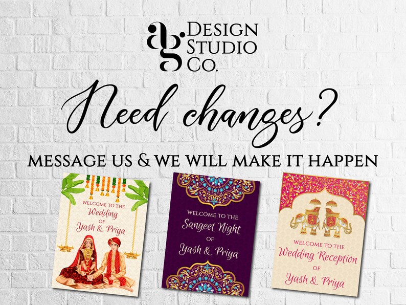 Indian Welcome Signages Hindu Wedding Signs & Hindu Ceremony | Etsy