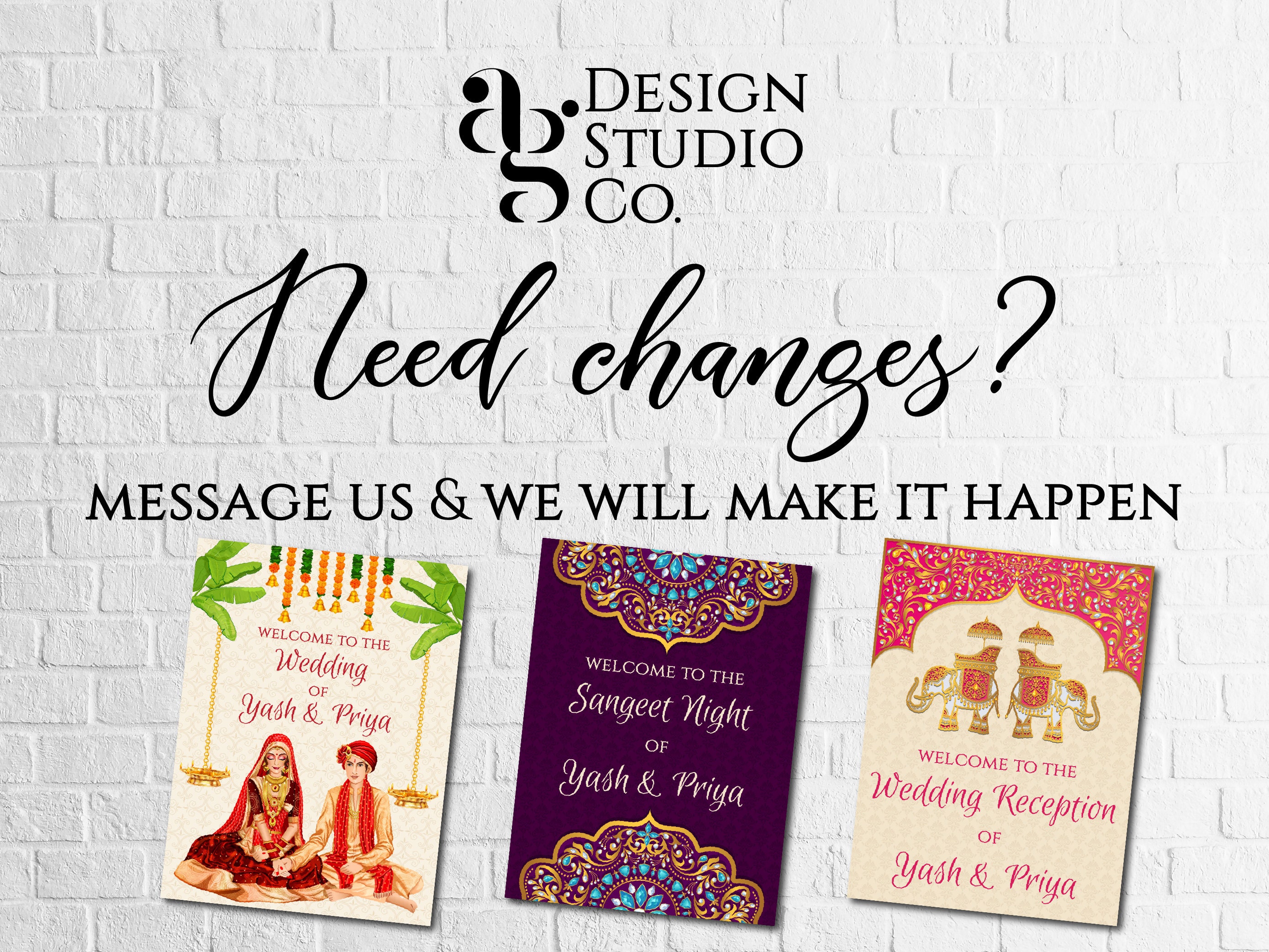 Indian Welcome Signages Hindu Wedding Signs & Hindu Ceremony - Etsy
